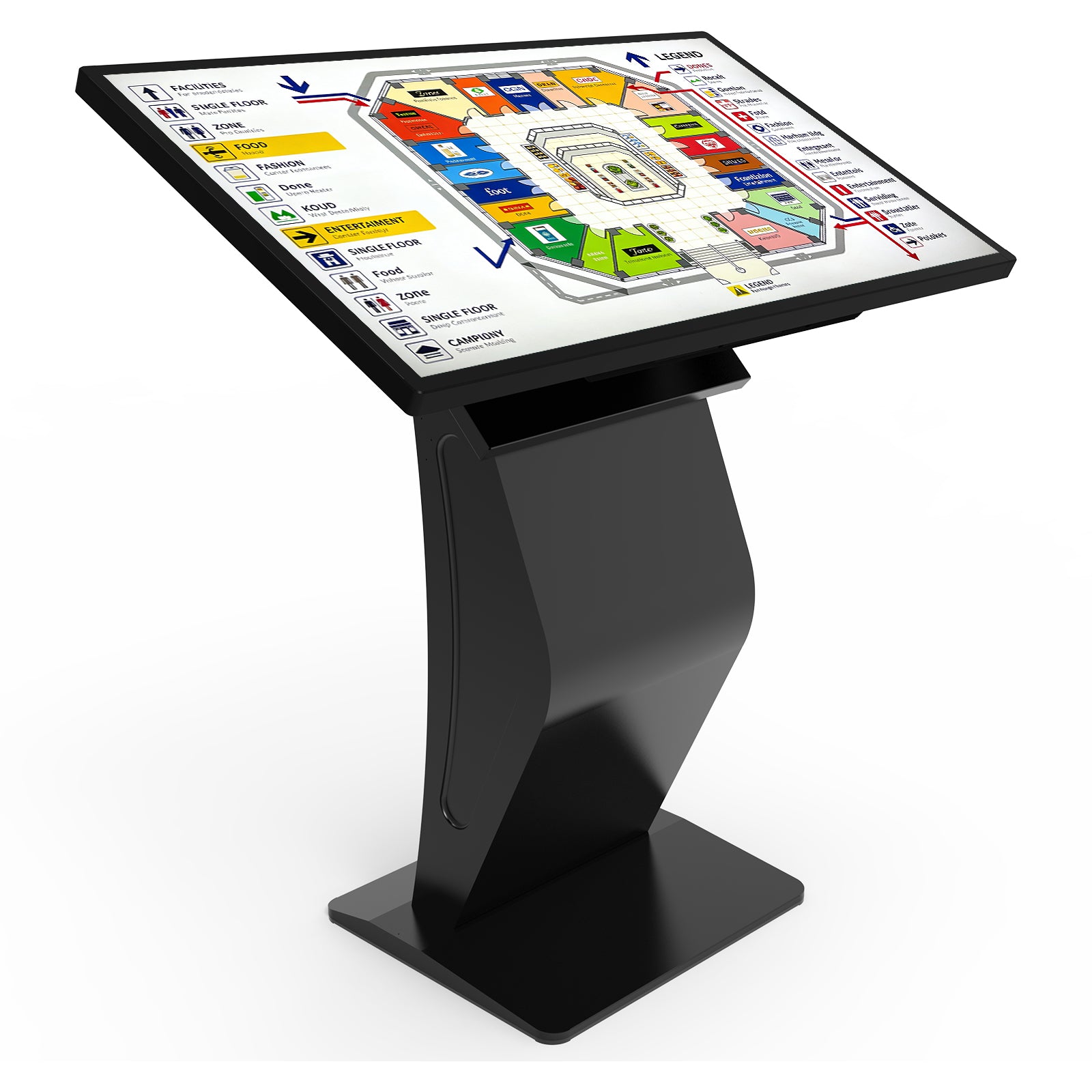 32” Touch Screen Kiosk, LCD Screen Digital Signage Kiosk, K-Style Stan ...