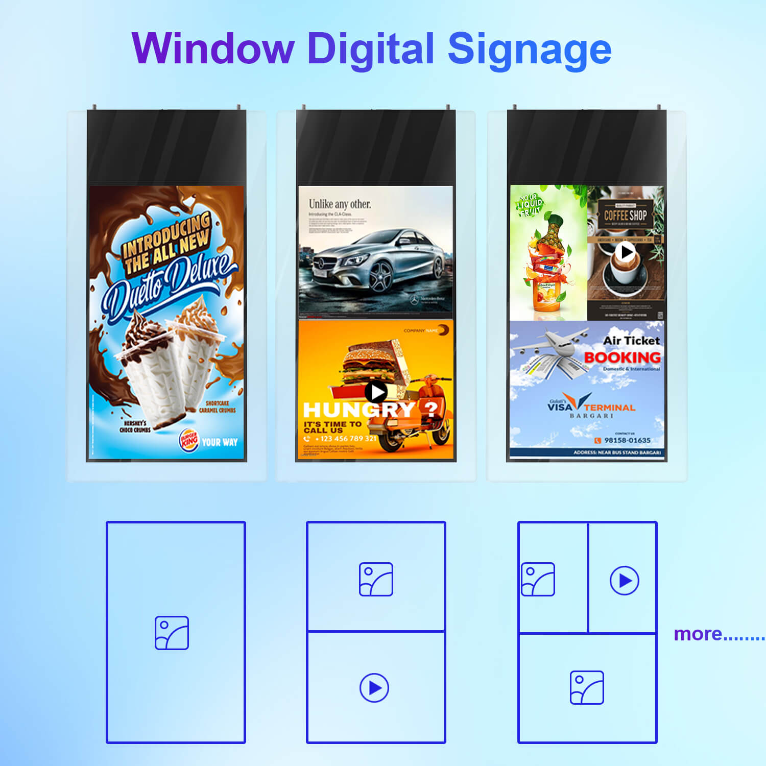 Window Digital Signage 43"/49"/55" Digital Signage And Displays, Andro ...