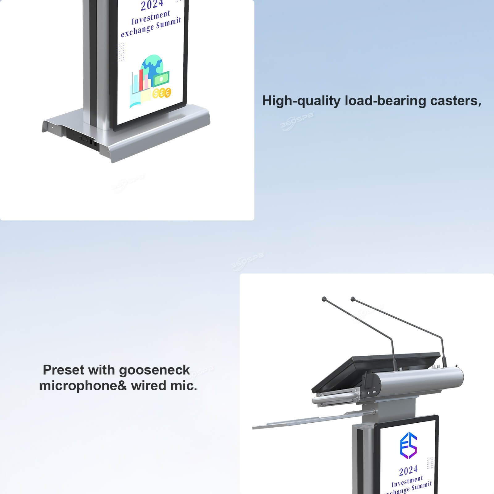 Smart Digital Podium 24"+32" LCD Touch Screen | 360SPB®