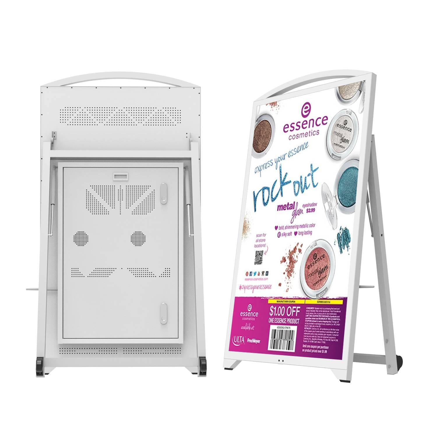 Portable Digital Signage - 43"/49" Rechargeable Battery Advertising Di ...