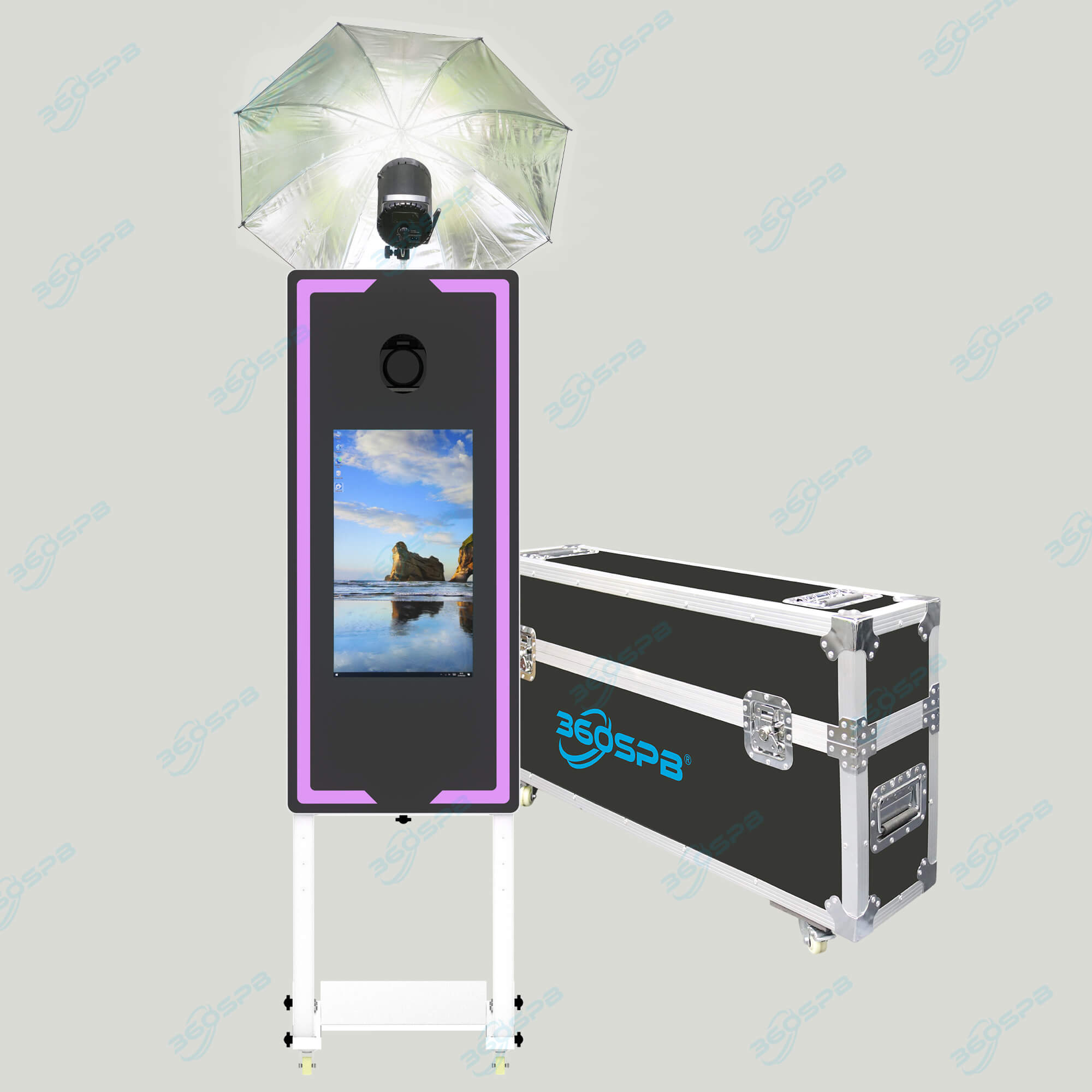 M3B 45″ Touch Screen Mirror Photo Booth with Fill Light & Reflective U ...