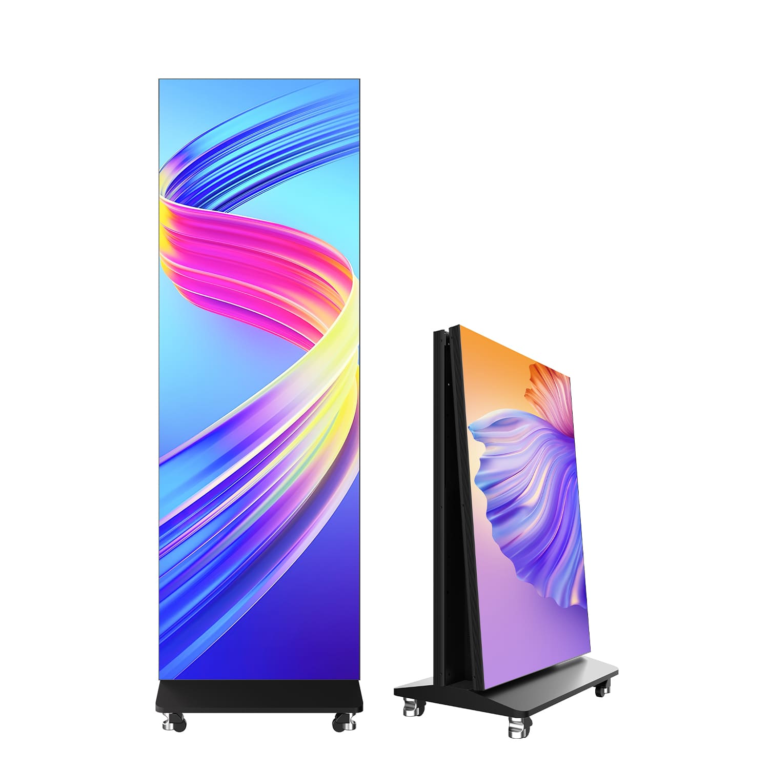LED Foldable Poster Display with Battery Seamless Splicing LED Digital ...
