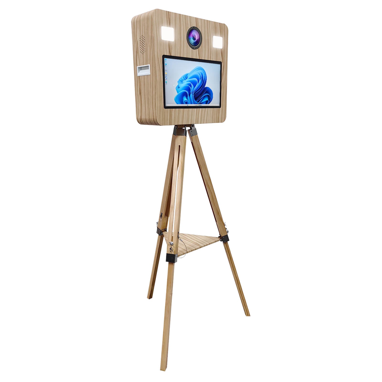 Tripod Photo Booth - 15.6" Touchscreen Windows OS - Real Wooden Stand ...